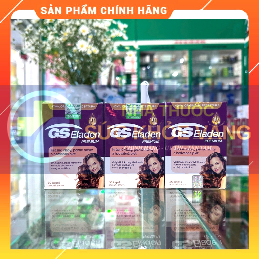 Viên Uống Hỗ Trợ Giảm Rụng Tóc GS Eladen Chứa Biotin, Dầu Hoa Rum Giúp ...
