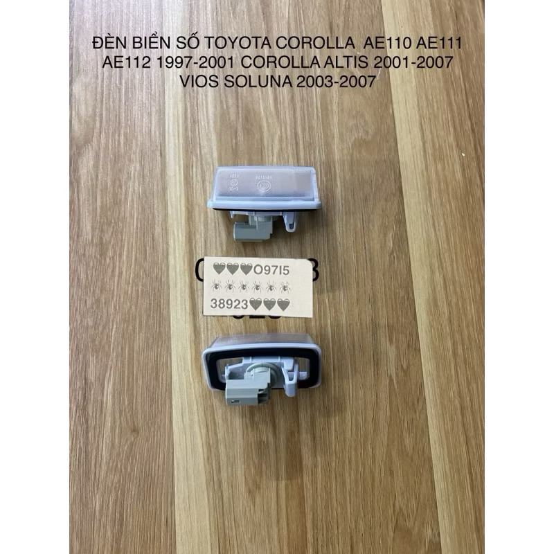 BỘ 2 ĐÈN BIỂN SỐ TOYOTA COROLLA AE110 AE111 AE112 1997-2001 ALTIS 2001 ...