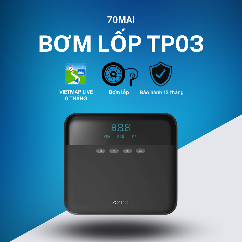 Bơm lốp ô tô 70mai Midrive TP03 Nhỏ Gọn Mini Bơm Khoẻ - Bơm 70mai tp03 Tự Ngắt | Shopee Việt Nam