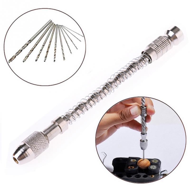 Khoan tay mini thủ công V1, tặng 10 mũi khoan hợp kim (0.5-1.5mm), dụng ...