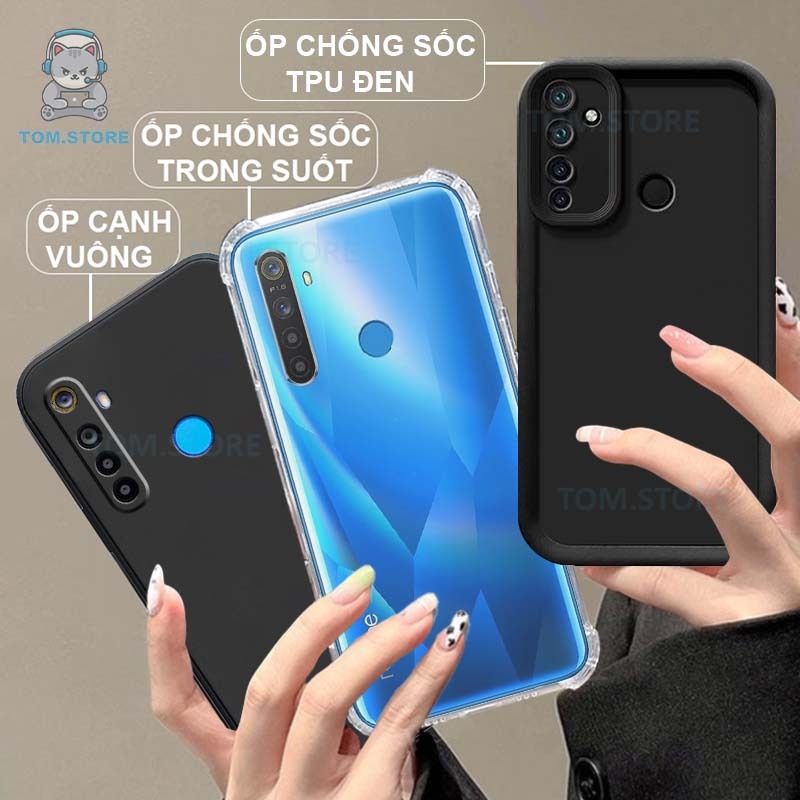 Ốp lưng Realme 5 / 5s / 5I / 5 Pro / 6i / C3 / C3i / Realme Q chống sốc,viền vuông,trong suốt ...