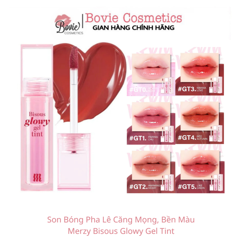 Son Bóng Pha Lê Căng Mọng, Bền Màu Merzy Bisous Glowy Gel Tint | Shopee ...