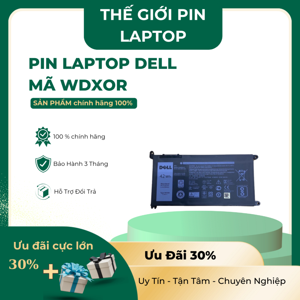 Pin Dell Inspiron 5567 5565 5568 5570 5579 7550 7560 3580 5580 5765 ...