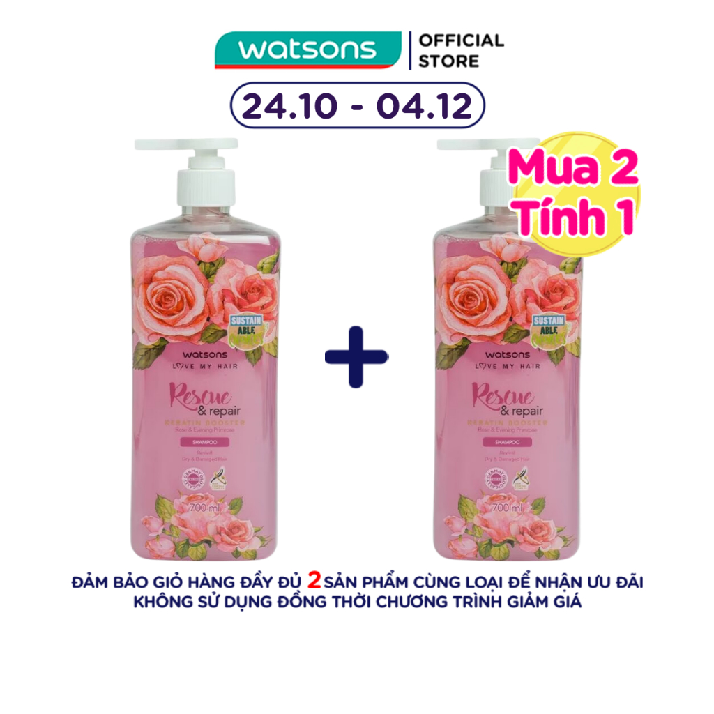 Dầu Gội Watsons Rose Evening Primrose Shampoo 700ml | Shopee Việt Nam