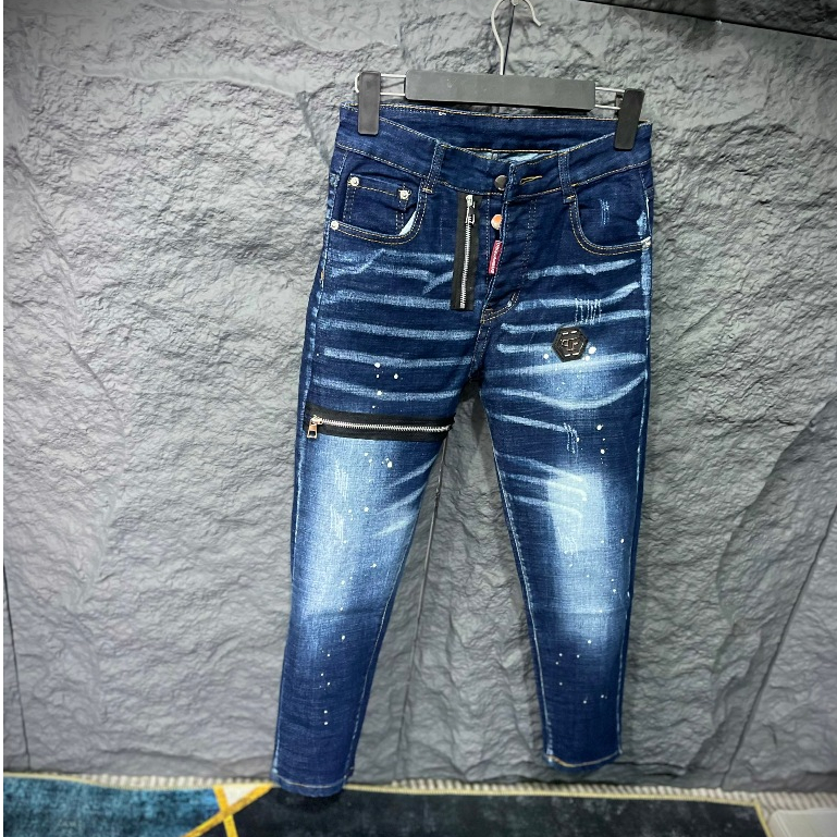 Quần jean dsqq mix mặt logo philip bản 4 cúc hott trend mã pp001 ...
