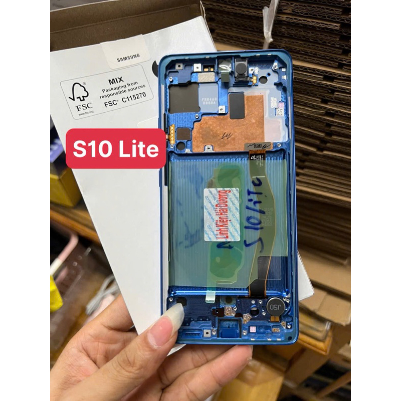 Màn hình Samsung S10 lite zin hãng liền khung | Shopee Việt Nam
