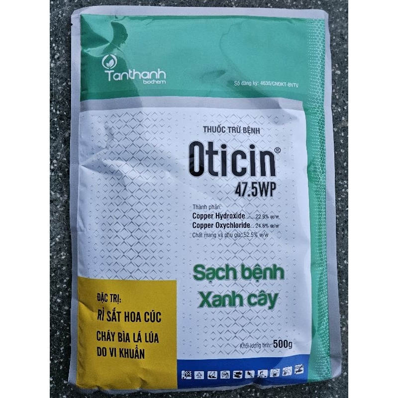 Thuốc trừ bệnh OTICIN 47,5WP đặc trị rỉ sắt hoa cúc cháy bìa lá do vi ...
