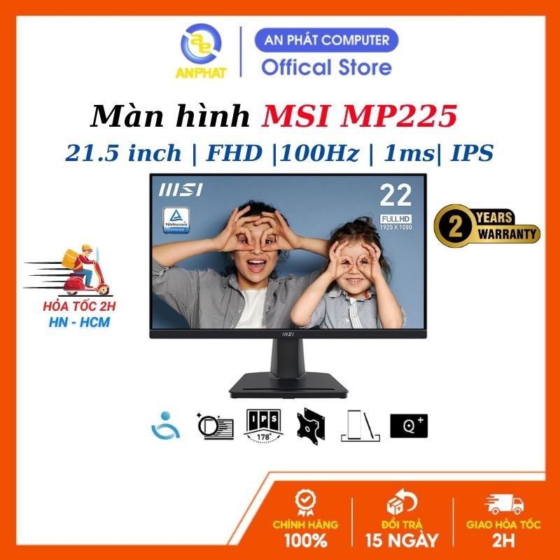 Màn Hình MSI PRO MP225 (21.5 inch - IPS - FHD - 100Hz - 1ms) | Shopee ...