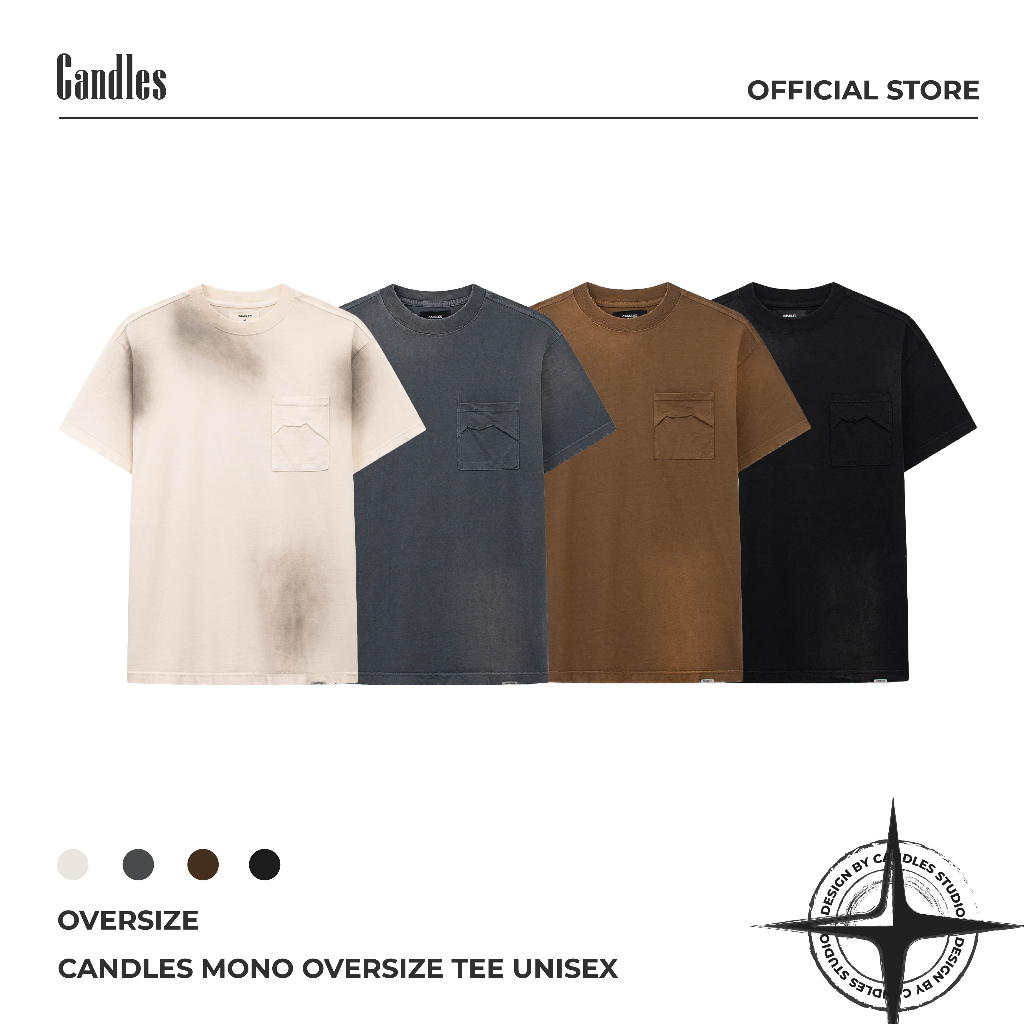 Áo Thun Candles Mono Oversize Tee Unisex | Shopee Việt Nam