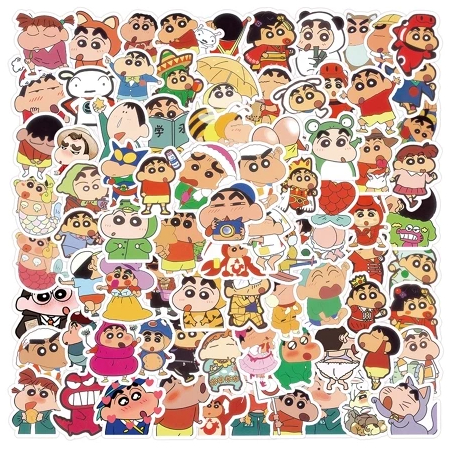 10 miếng sticker hình labu, doremon, cu shin dễ thương, miếng dán điện ...