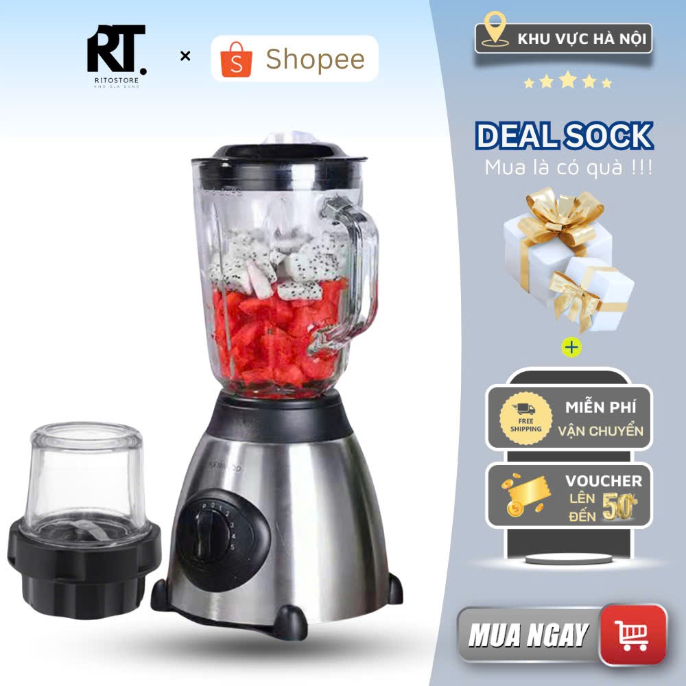[VOUCHER 30K MÃ RITO30K11] Máy Xay Sinh Tố Đa Năng cối thủy tinh Máy ...