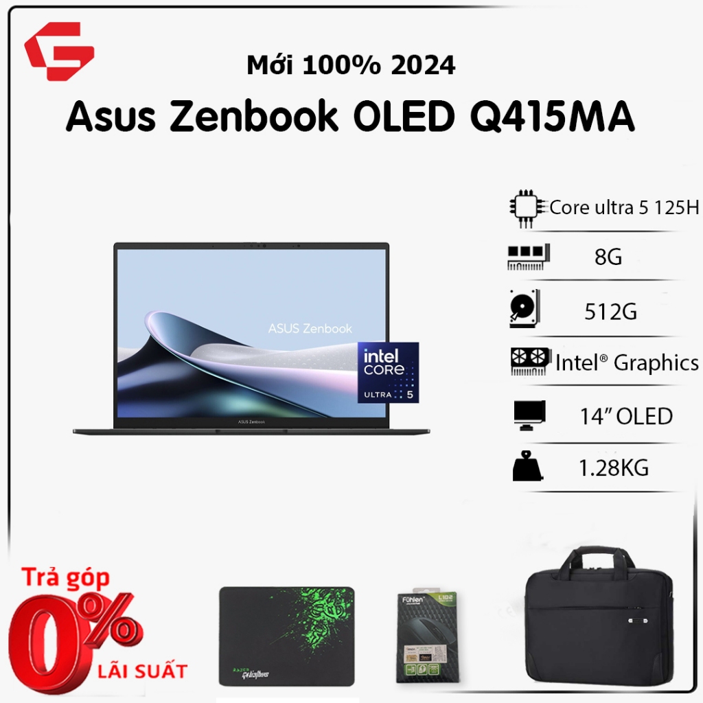 Laptop Asus Zenbook 14 Q415MA-U5512 (Intel Core Ultra 5 125H, 8GB ...