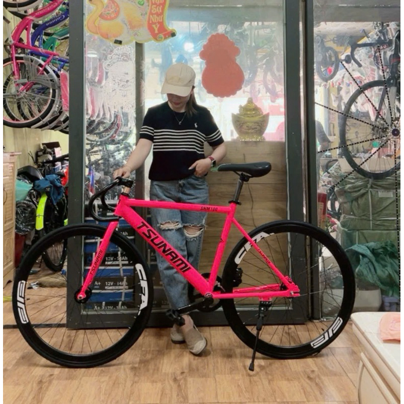 Xe Đạp Thể Thao TSUNAMI Fixed Gear & Single Speed - Khung Thép Hợp Kim ...