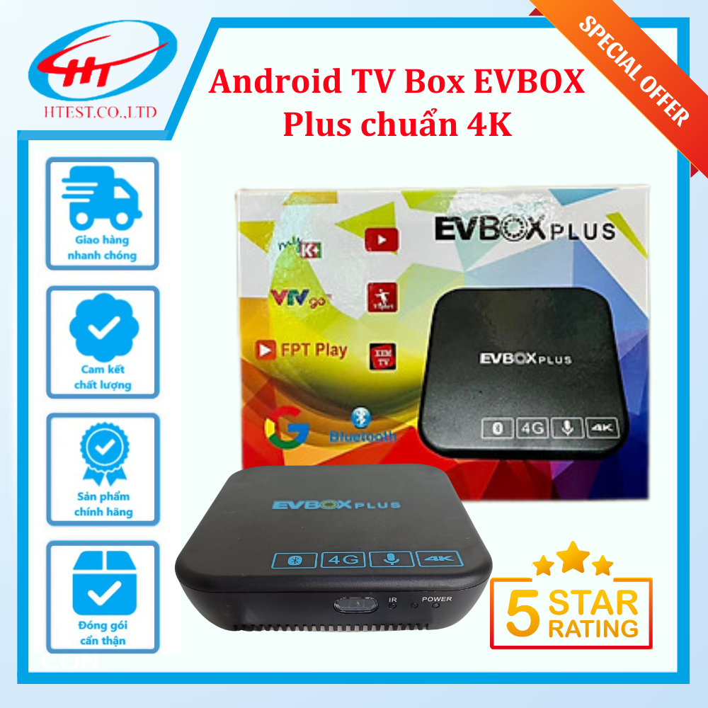 Android TV Box EVBOX Plus chuẩn 4K (Ram 4G) | Shopee Việt Nam