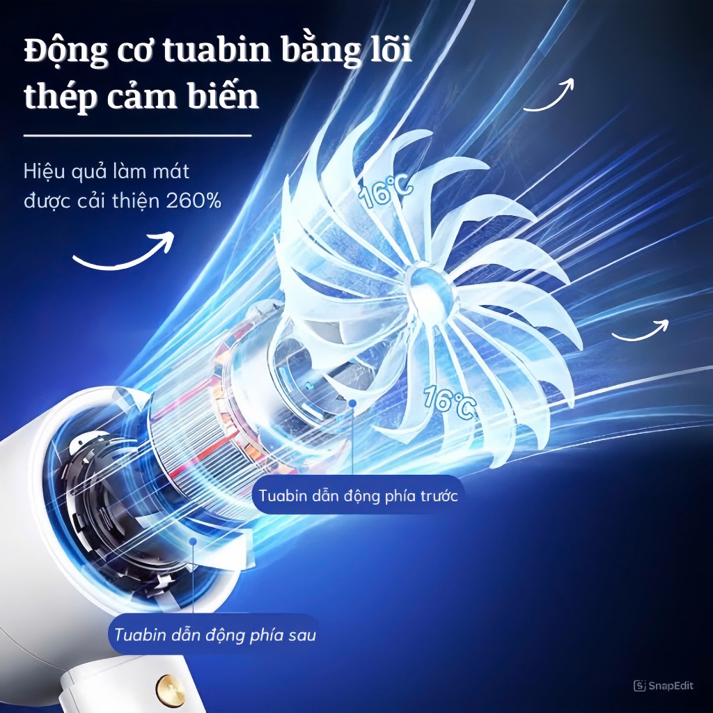 Quạt cầm tay 100 cấp độ gió, Quạt tích điện HSON pin cao 5000 MAH hiển thị đèn led, sử dụng lâu ...