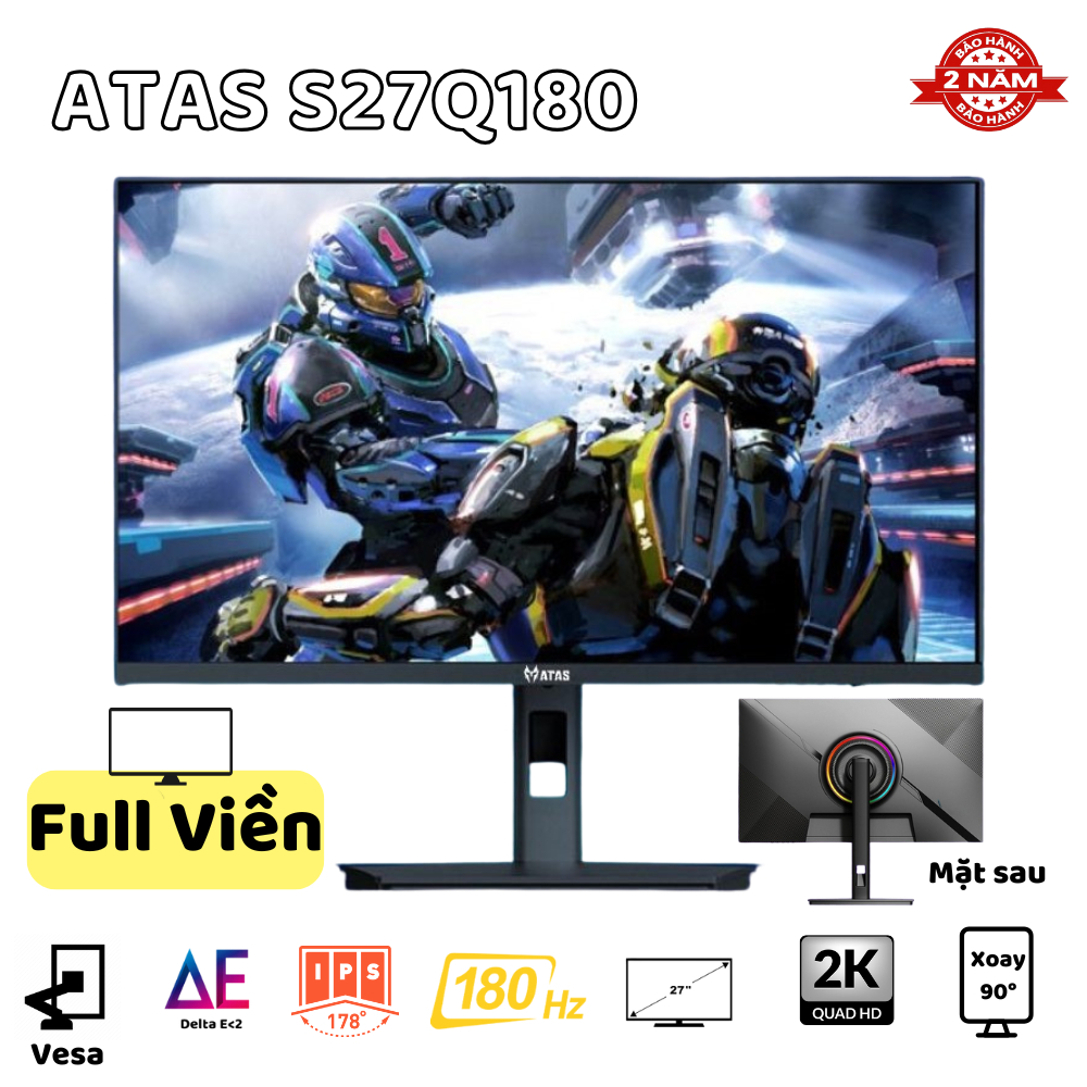 Màn hình máy tính 27 inch 2K ATAS 27 S27Q180 - Tần số quét 180HZ - Tấm ...