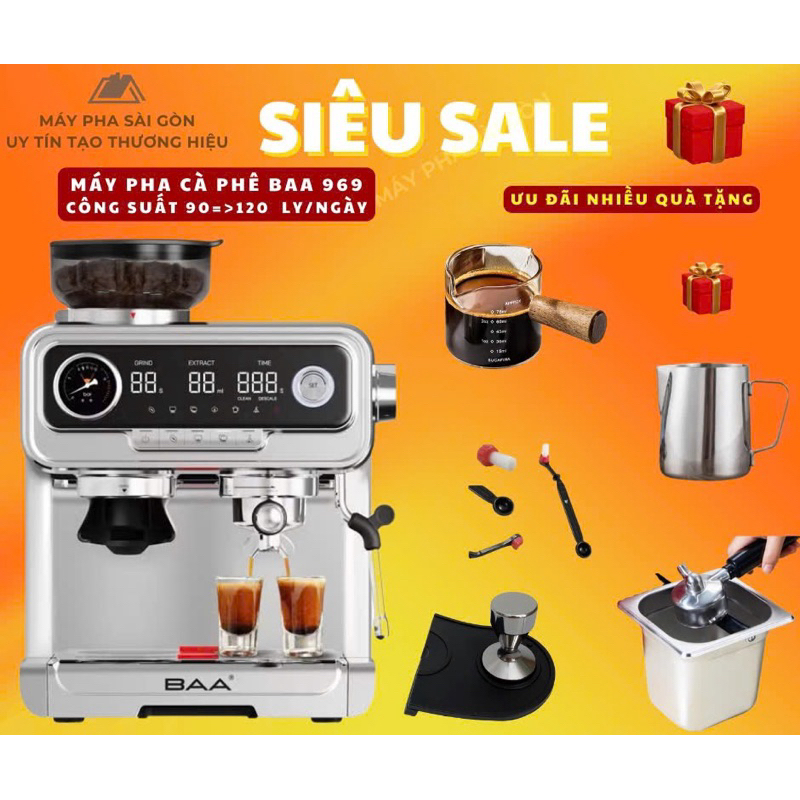 [ HCM ] HỎA TỐC - Máy pha cà phê BAA 969 NEW 100% | Shopee Việt Nam