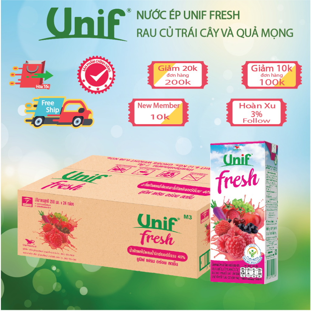 Nước Ép UNIF Fresh Quả Mọng Và Hỗn Hợp Các Loại Rau Củ Trái Cây Thùng ...