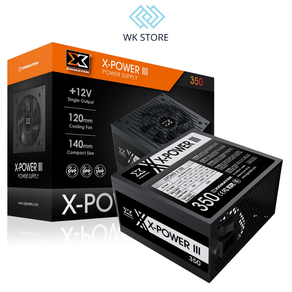 Nguồn máy tính XIGMATEK X-POWER III X350 250W - Mới Bảo hành 36 Tháng ...