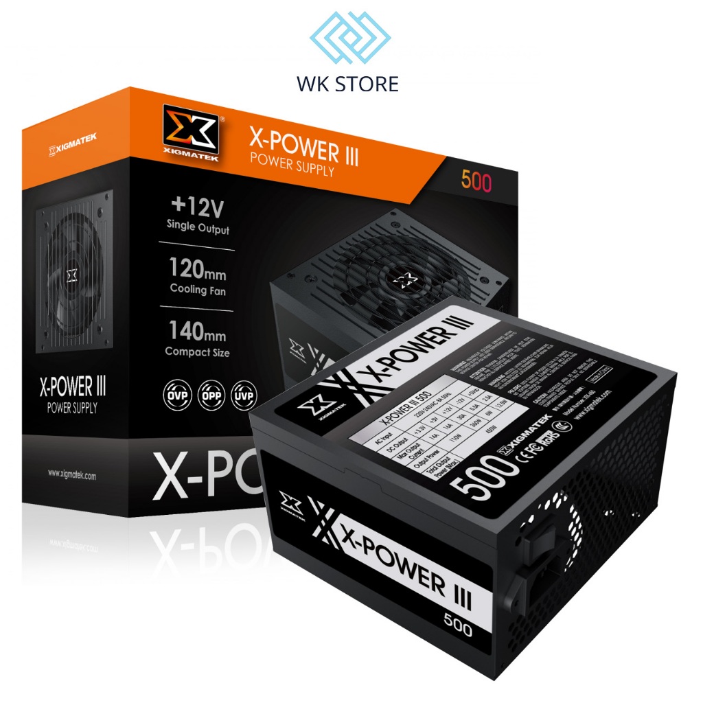 Nguồn máy tính Xigmatek X-Power III X500 450W (Chính hãng, Bảo hành 36 ...