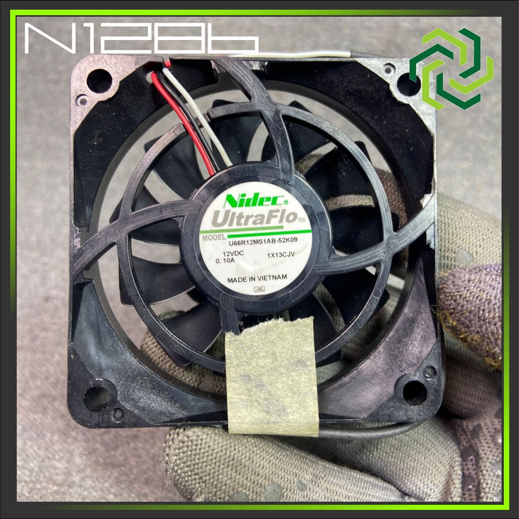 Quạt tản nhiệt 6.6 cm NIDEC ULTRAFLO 12V 0.1A, GIÓ ÊM, U66R12MS1AB ...