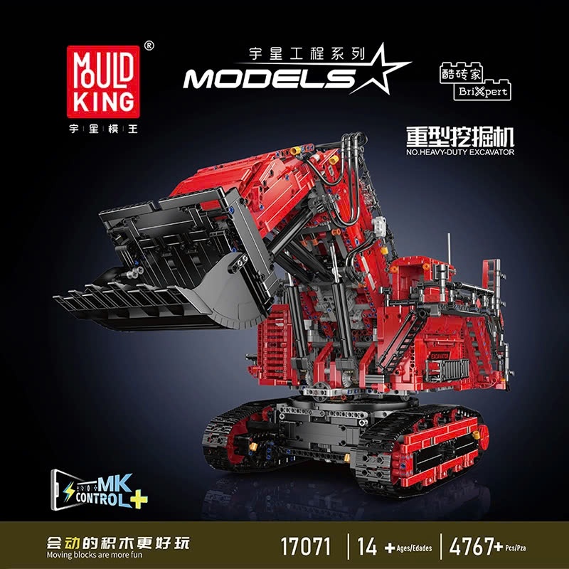 Đồ chơi lắp ráp Máy xúc Liebherr R 9800 Mould King 17070 17071 điều ...