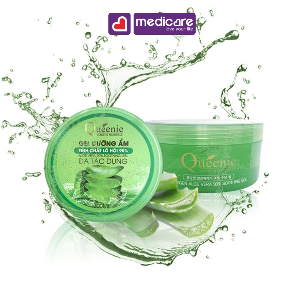 Gel Dưỡng Ẩm QUEENIE Collagen Aloe Vera 90% Soothing Gel 300ml | Shopee ...