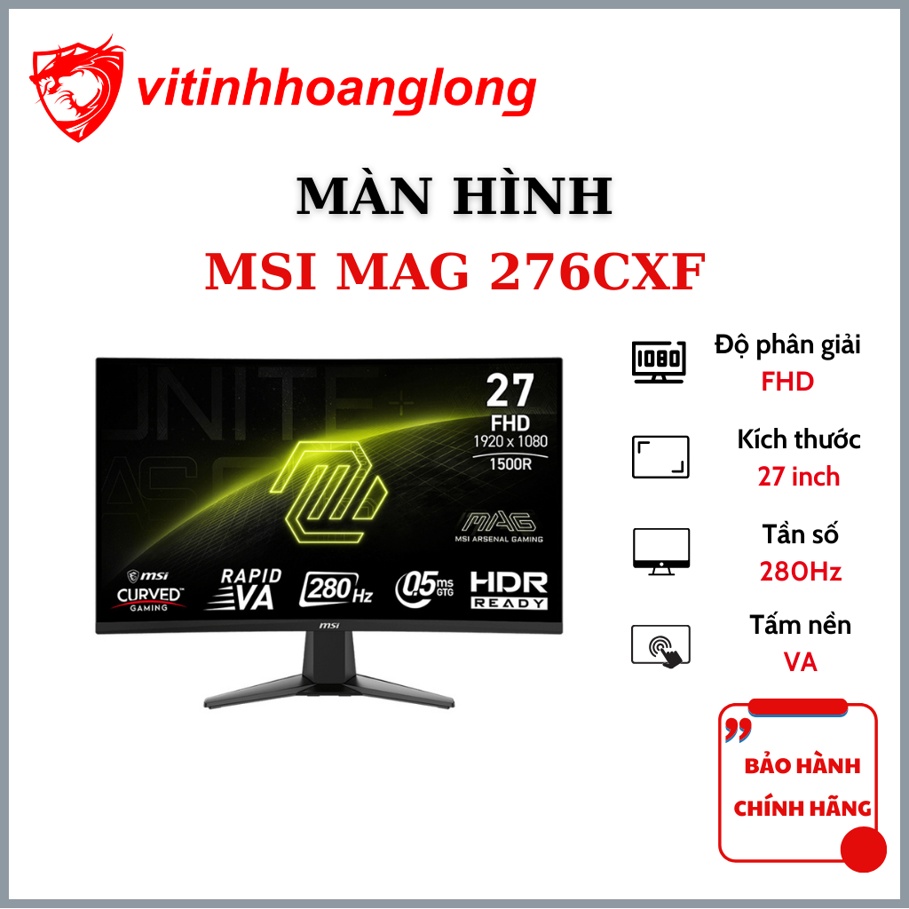 Màn hình Cong MSI MAG 276CXF (27 inch/FHD/VA/280Hz/0.5ms) | Shopee Việt Nam