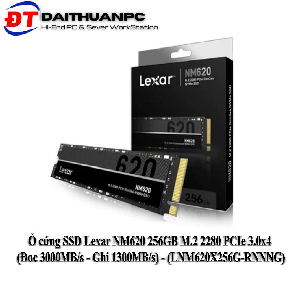 SSD Lexar NM620 256GB M.2 2280 PCIe 3.0x4 (Đọc 3500MB/s - Ghi 1300MB/s) - [ FULL VAT][CHÍNH HÃNG ...