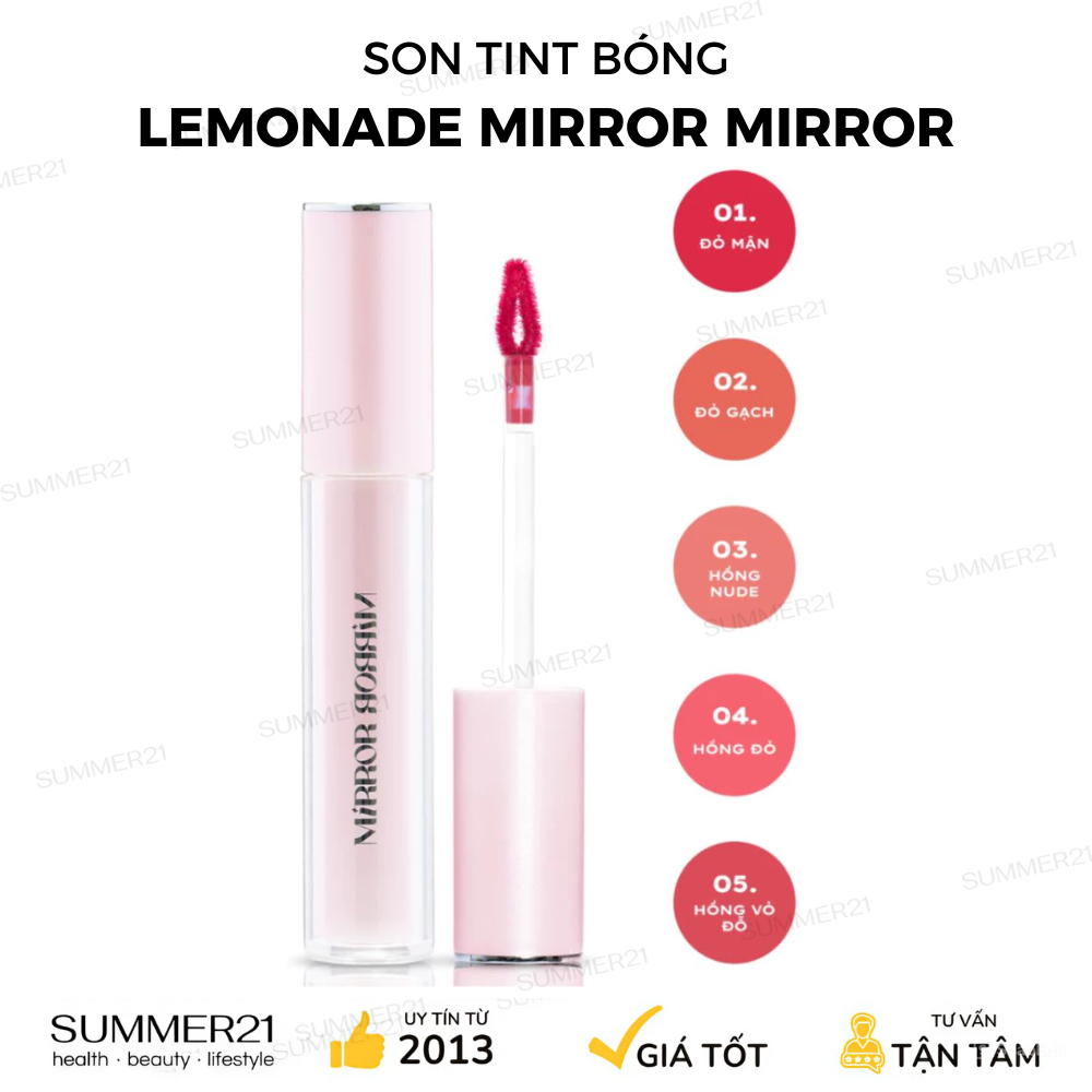 Son tint bóng LEMONADE MIRROR MIRROR WATER TINT | Shopee Việt Nam
