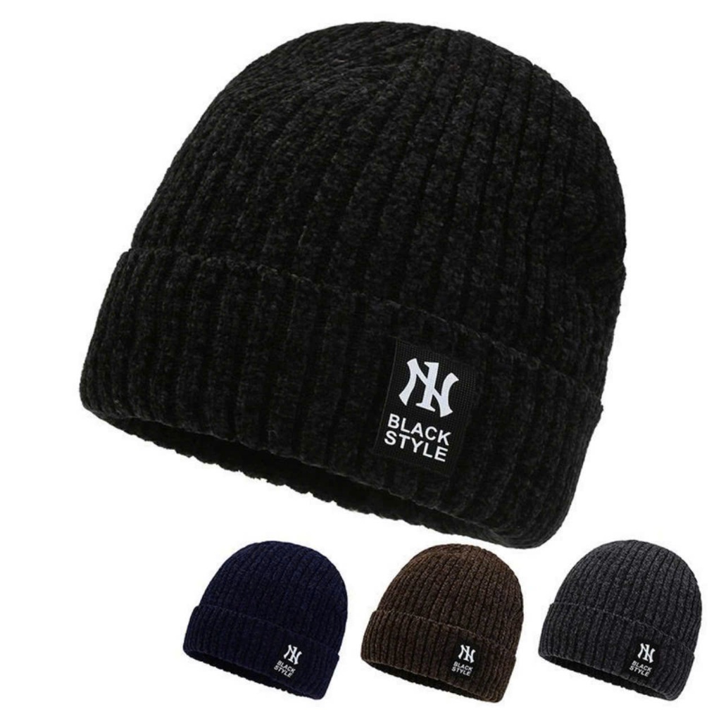 Mũ len nam trùm đầu YONA nón len nam nữ lót nỉ thời trang mùa đông giữ ...