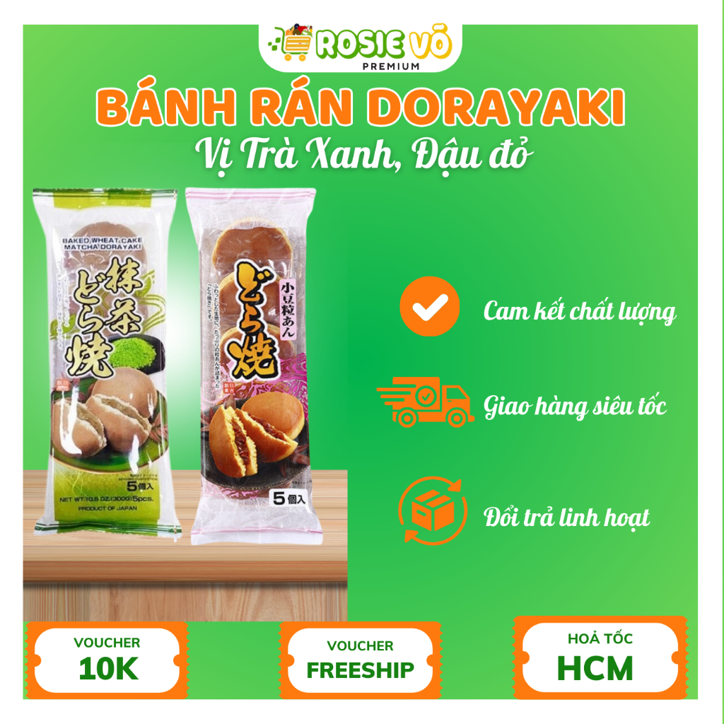 Bánh rán Dorayaki Doremon Túi 5 Cái 300g Nhật Bản Thơm Ngon, Chuẩn Vị ...