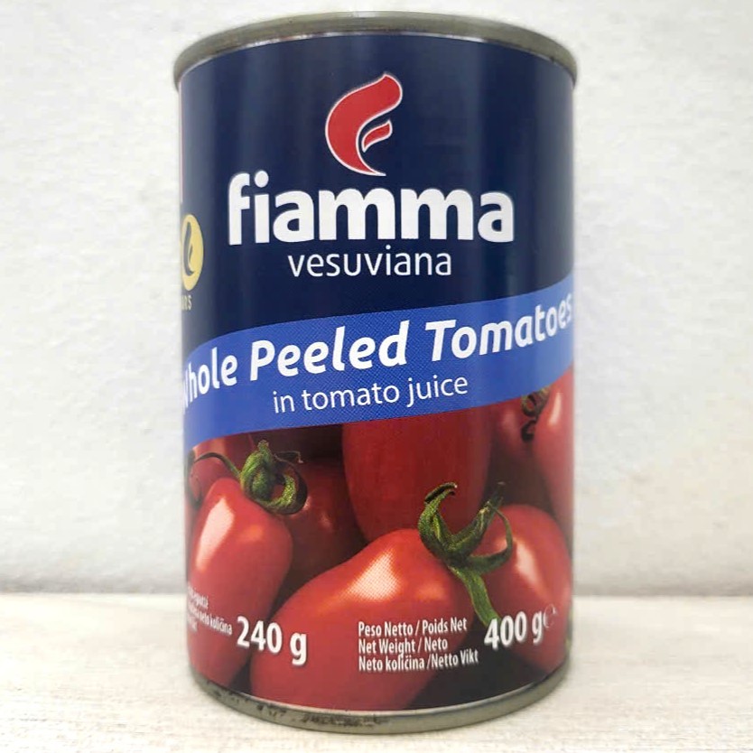 FIAMMA (Lon X/DƯƠNG 400g) CÀ CHUA LỘT VỎ NGÂM NƯỚC ÉP CÀ CHUA VESUVIANA ...
