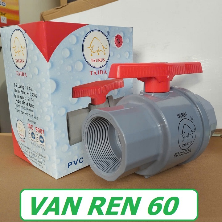Van Nhựa Có Răng, Khóa Ren PVC Phi 60 TAIDA - BH 12 Tháng- Hàng Chính ...