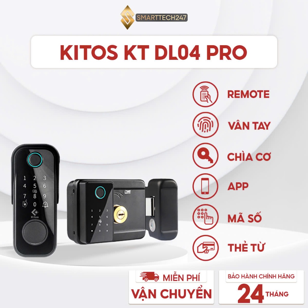 Khóa thông minh cửa cổng vân tay 2 chiều Kitos DL04 Pro | Shopee Việt Nam
