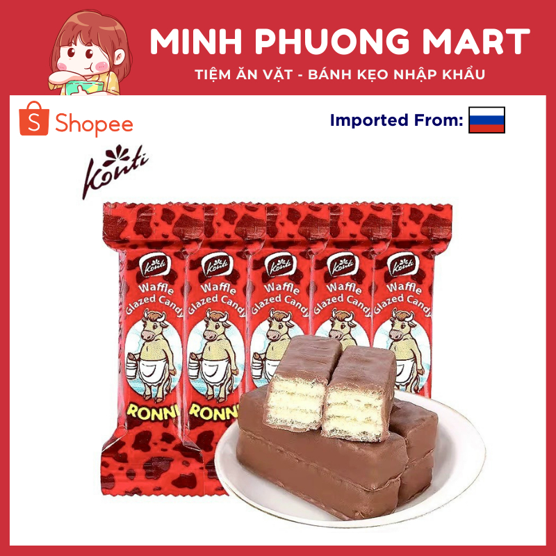 Bánh xốp socola bò sữa Ronni Konti đỏ Nga 400gr | Shopee Việt Nam