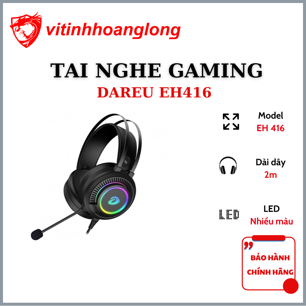Tai nghe gaming DAREU EH416 RGB giả lập 7.1 | Shopee Việt Nam