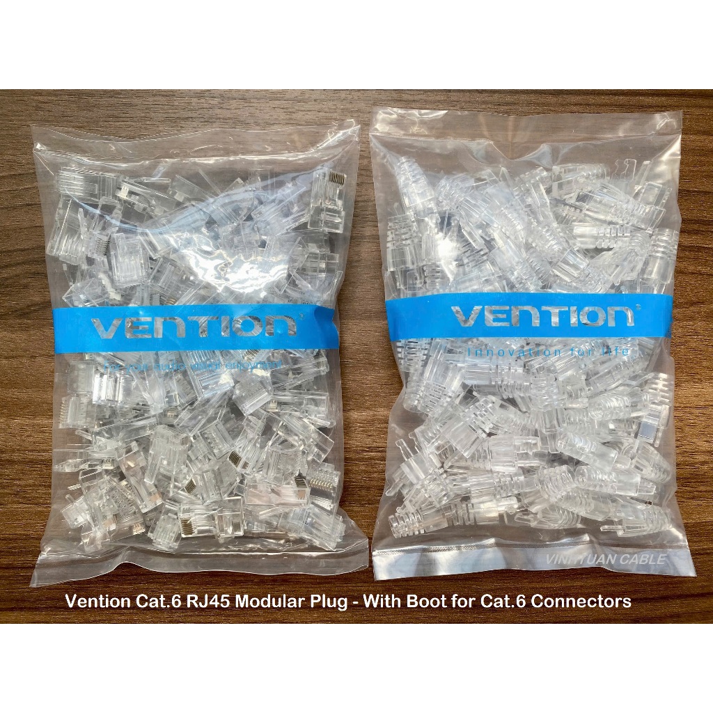 HẠT MẠNG CAT6 VENTION KÈM ĐẦU BOOT - CHÍNH HÃNG (Vention Cat.6 RJ45 ...