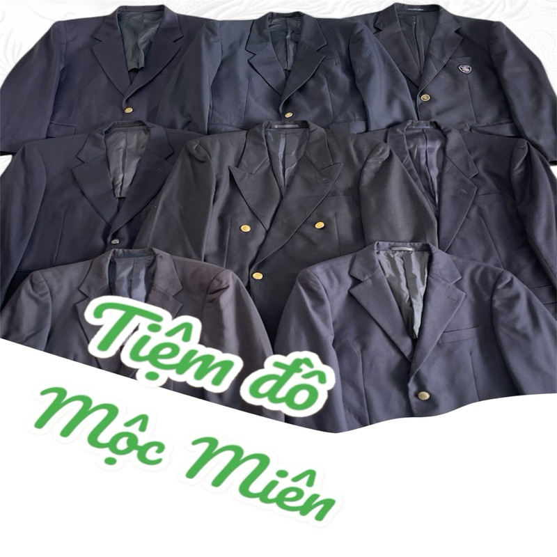 (2hand Nhật) Áo vest blazer menswear các màu xanh trơn form suông ...