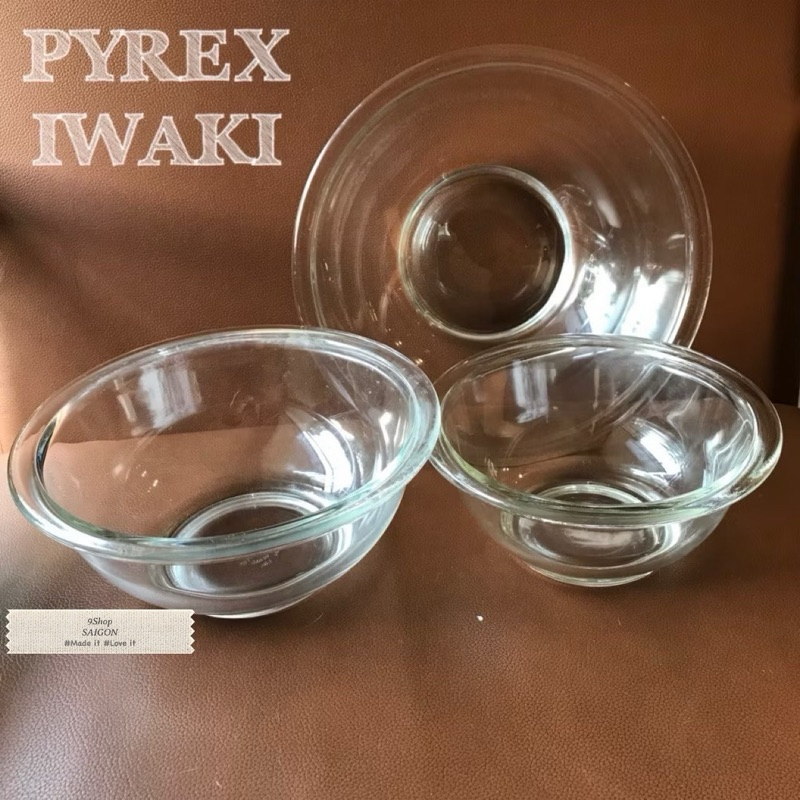 [PYREX - IWAKI] Combo 03 Thố Thuỷ Tinh Chịu Sốc Nhiệt Siêu Dày Siêu Bền ...
