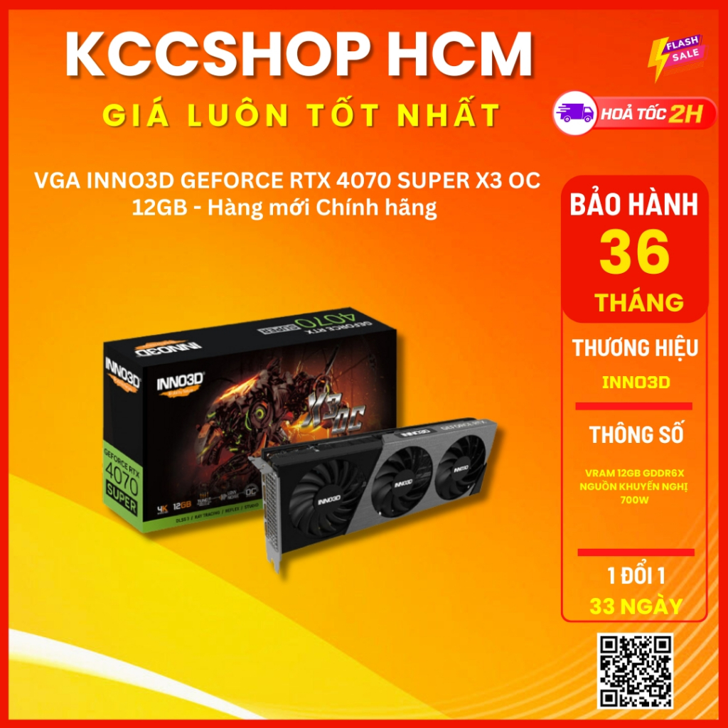 VGA INNO3D GEFORCE RTX 4070 SUPER X3 OC 12GB GDDR6X - Hàng mới chính ...