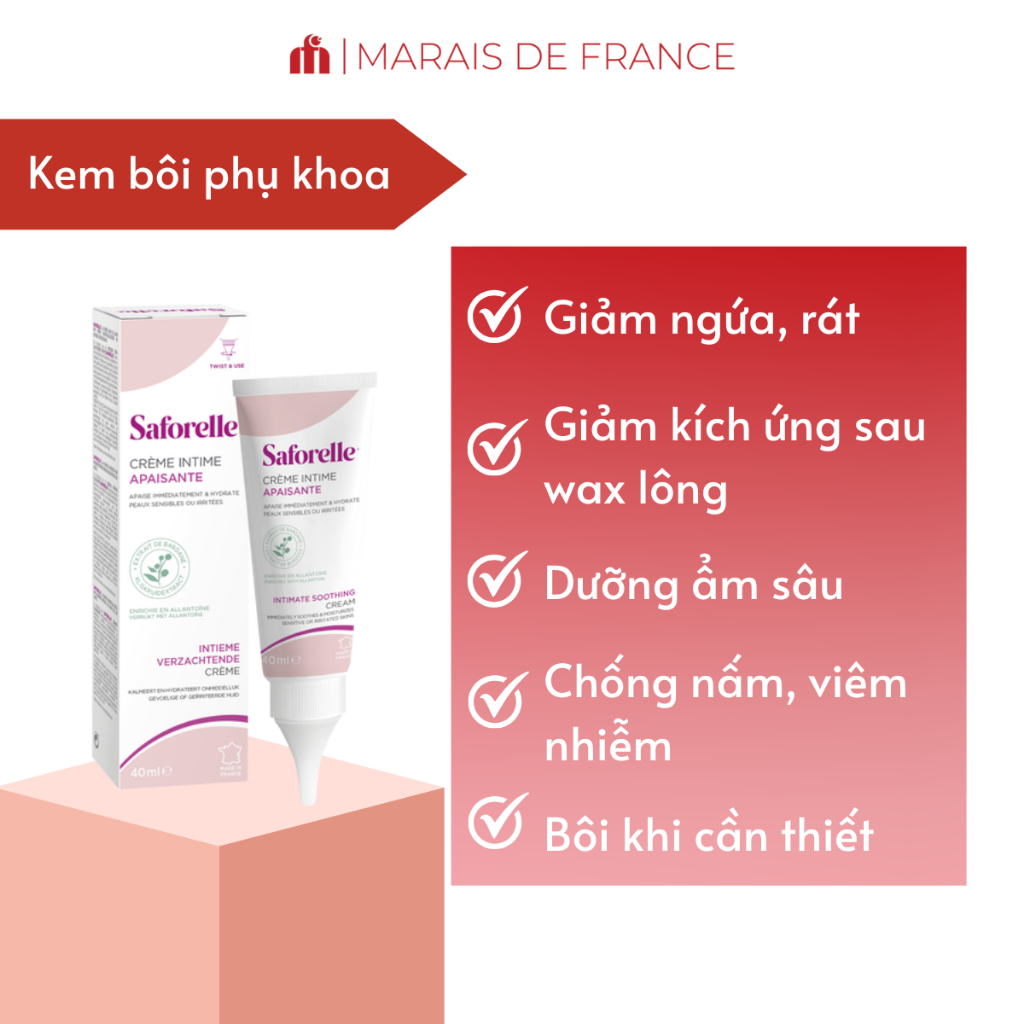 Kem bôi phụ khoa Saforelle Soothing Intimate Cream giảm ngứa, kích ứng ...