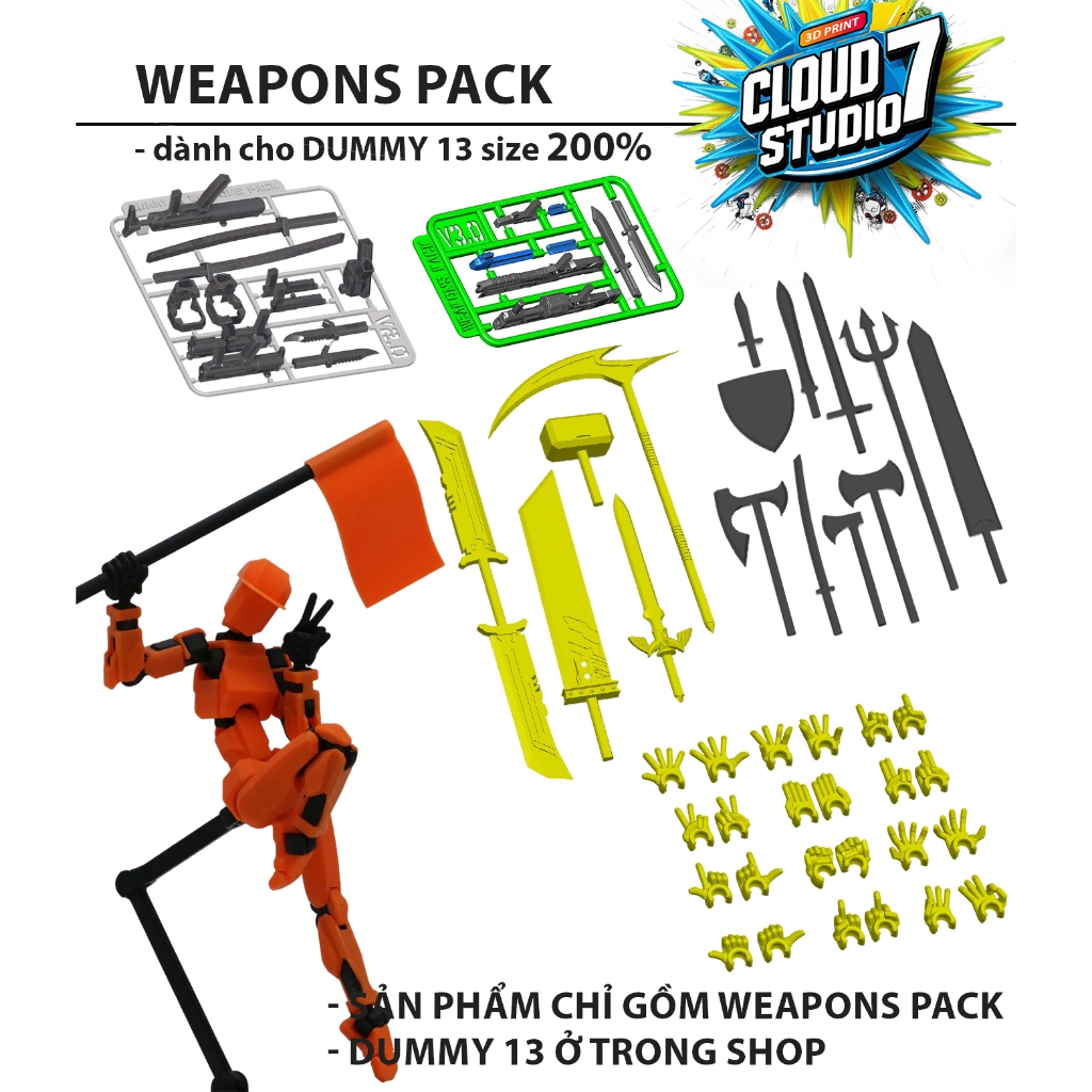 Kit Weapons Pack dành cho DUMMY 13 size 200% | Shopee Việt Nam