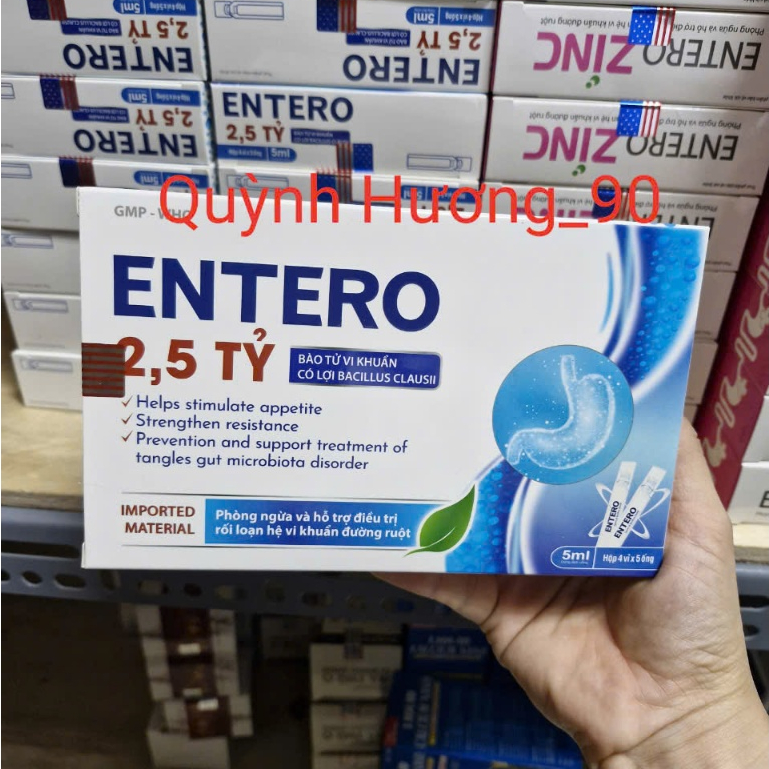 Men vi sinh ENTERO bổ sung 2.5 tỷ lợi khuẩn hộp 20 ống | Shopee Việt Nam