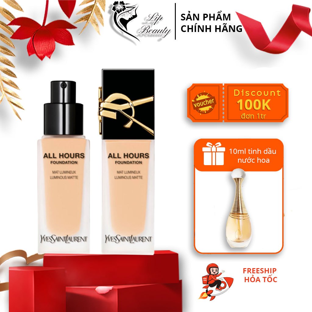 Kem Nền YSL All Hours Foundation Mat Lumineux Luminous Matte 25ml dưỡng ...