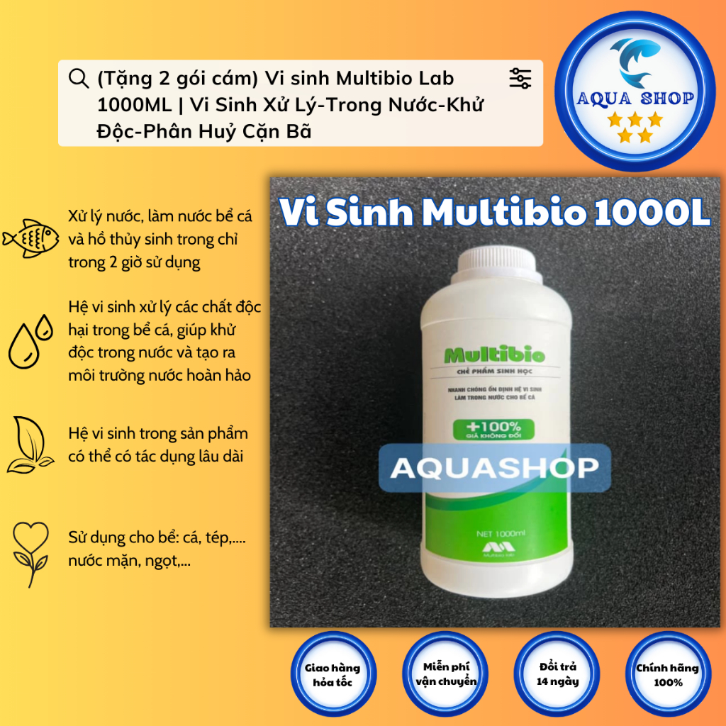 (Tặng 2 gói cám) Vi sinh Multibio Lab 1000ML | Vi Sinh Xử Lý-Trong Nước ...