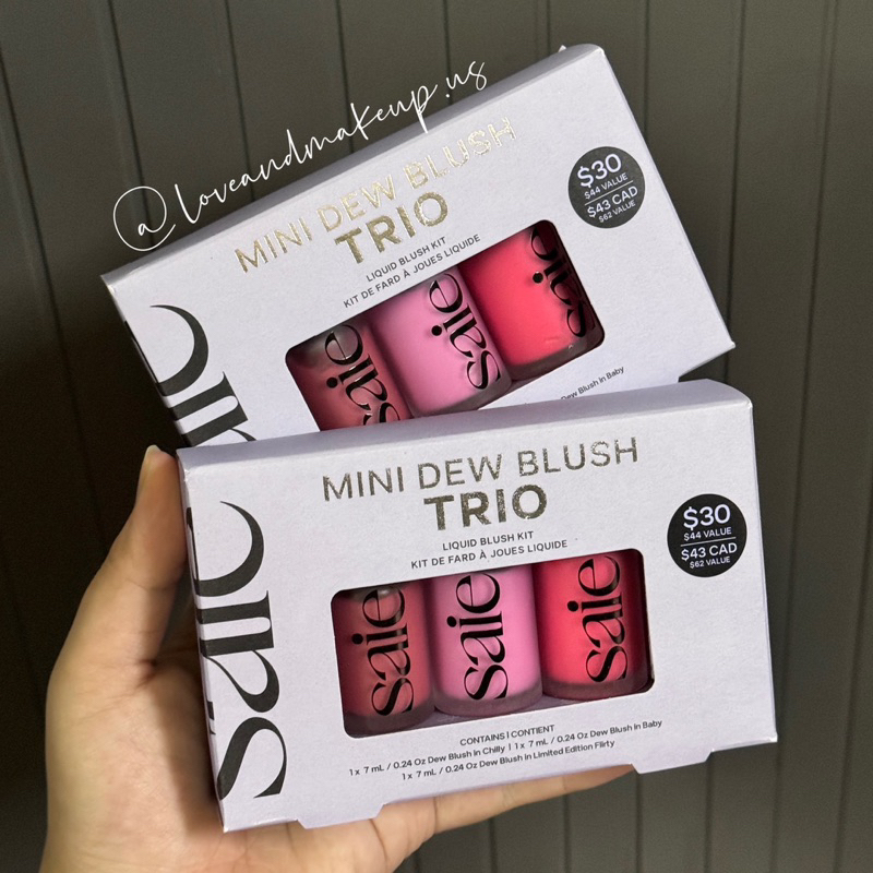 (AUTH SEPHORA US) Bộ Má Hồng Kem Saie Mini Dew Blush Trio Set | Shopee Việt Nam