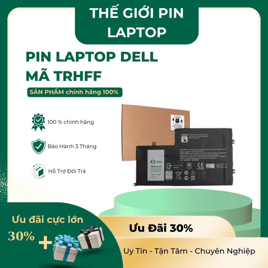 Pin dùng cho Dell Inspiron 5445 5447 5448 5545 5547 43WH TRHFF | Shopee ...