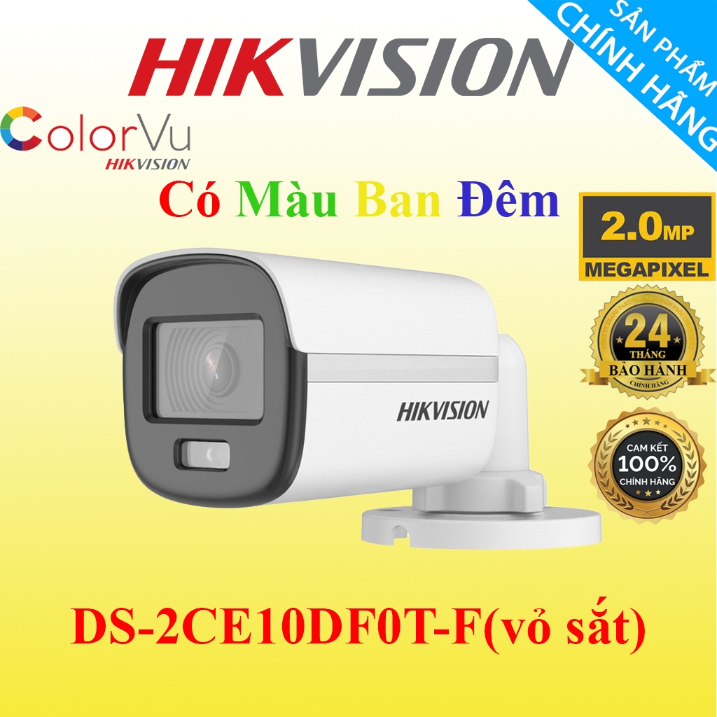 Camera HDTVI ColorVu Hikvision Có Màu Ban Đêm DS-2CE10DF0T-F/ FS/ PF ...