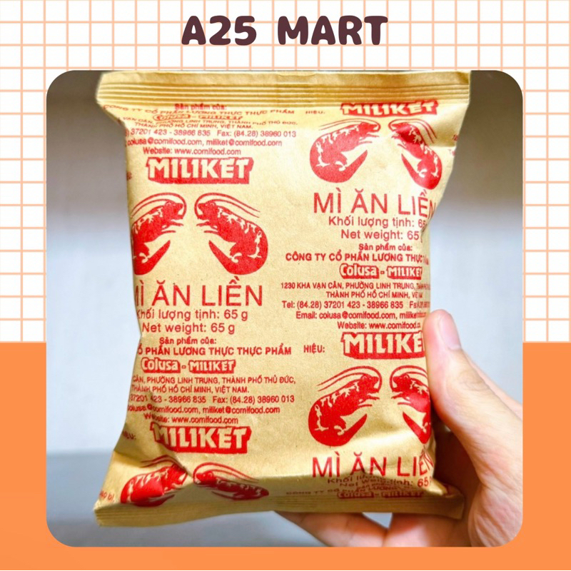 Combo 5 Gói Mì Miliket 2 Tôm Gói Giấy 65g | Shopee Việt Nam